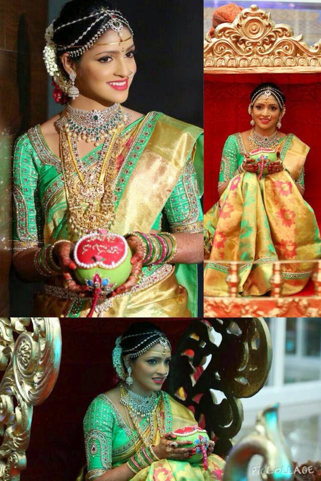 Real Bride in Golden Threads Blouse - Saree Blouse Patterns