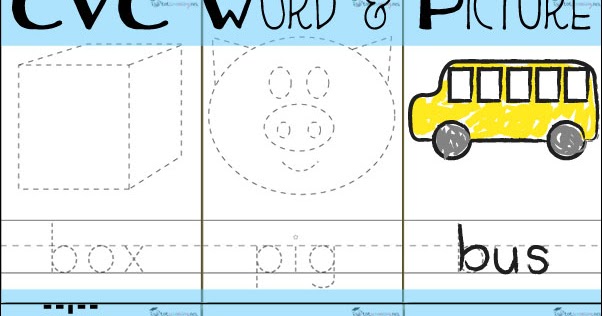 CVC Word & Picture Tracing Cards