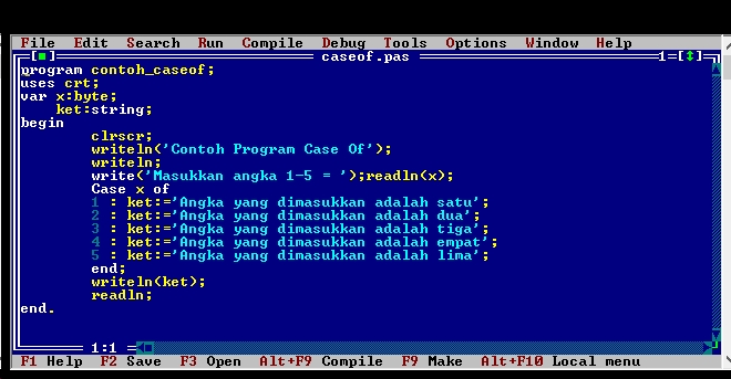 Tekno Informatika: Mengenal Kondisi If di Bahasa Pascal