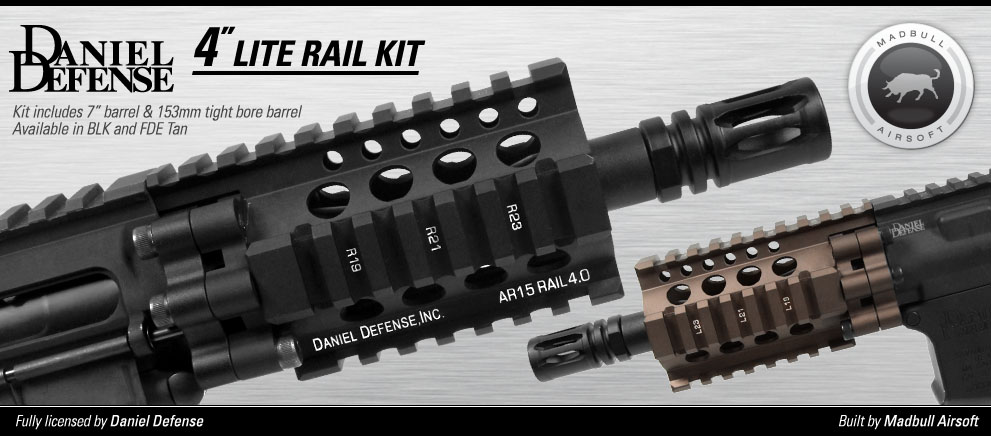 Airsoft Gobbo: New From Madbull: Licensed Daniel Defense 4" Lite Rail KIT