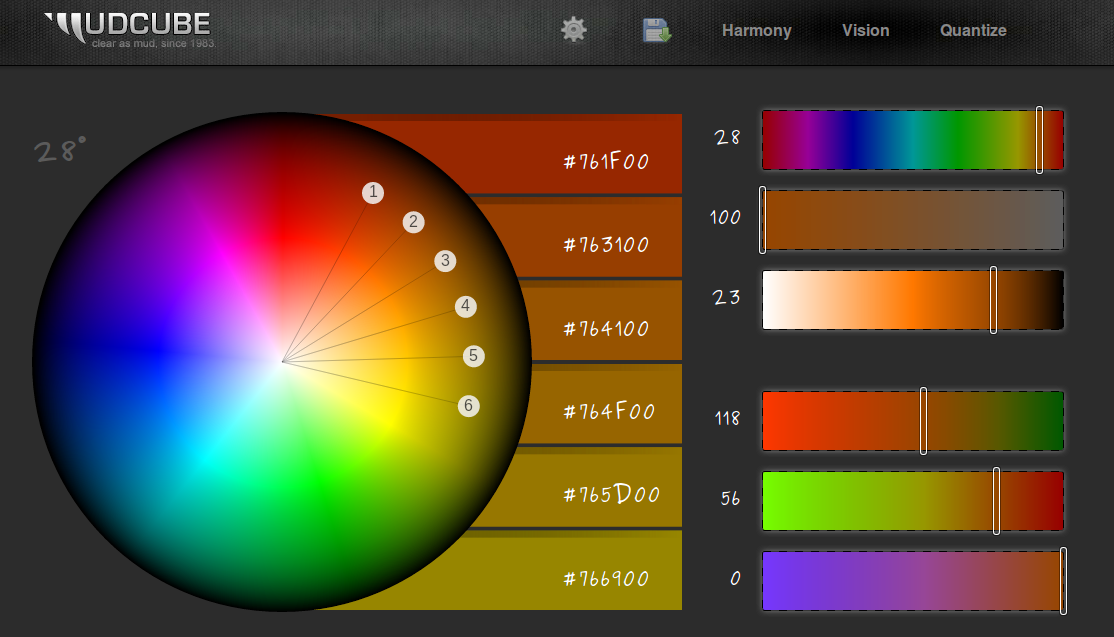 Códigos de colores RGB y hexadecimales