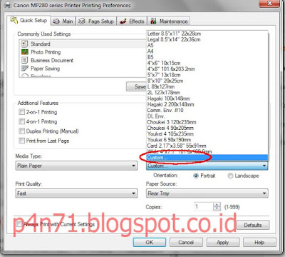 L4R45 AHMAD ELEKTRONIK: Cara menyimpan setting kertas F4/Folio di ...