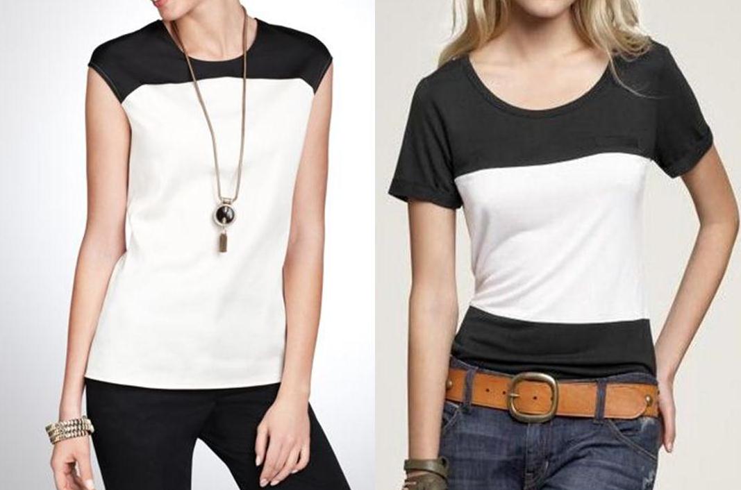 Face Off: Ann Taylor Colorblock Top vs Gap Colorblock Tee - Economy of ...