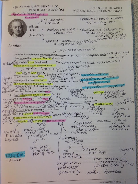 Mr Webb's online classroom: Annotation on London, by William Blake