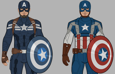 Infographic: Evolution of the Captain America Suit Through Comics and ...