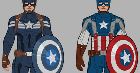 Infographic: Evolution of the Captain America Suit Through Comics and ...