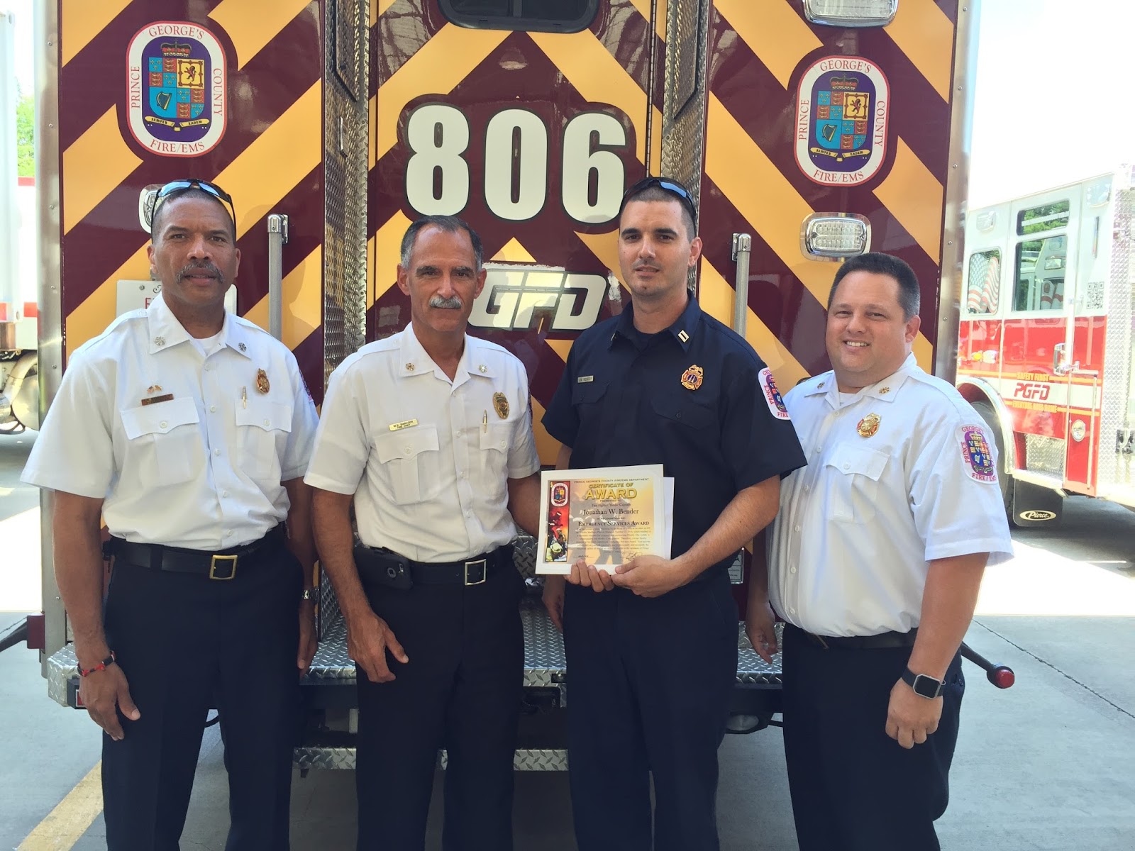 PGFD Personnel Presented Emergency Service Awards