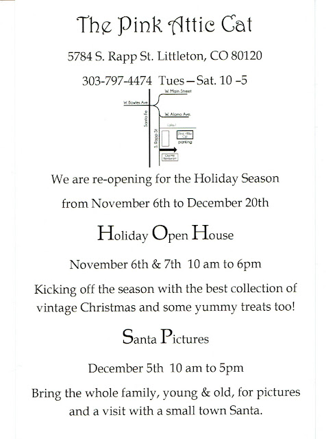 Isa Creative Musings: Pink Attic Cat Re-Opens for the Holiday Season