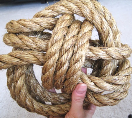 Tying The Nautical Monkey Fist Knot with Rope