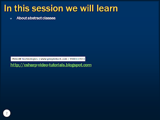 Sql server, .net and c# video tutorial: Part 32 – Abstract classes