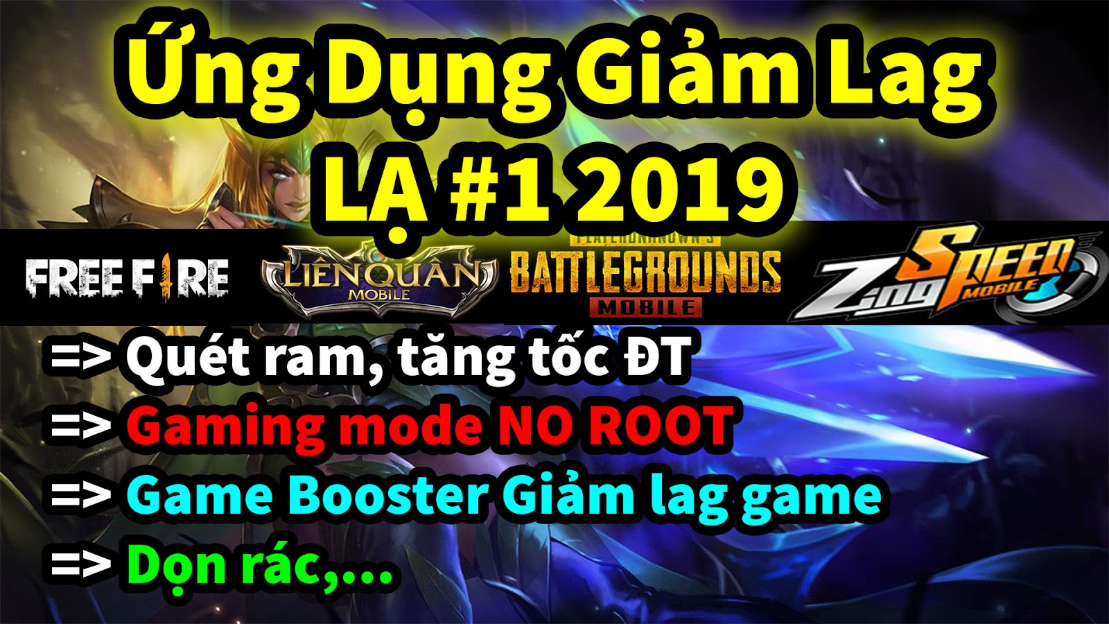 Ứng DỤng GiẢm Lag LẠ V1 2019 Fix Lag LiÊn QuÂn Free Fire Pubg Mobile