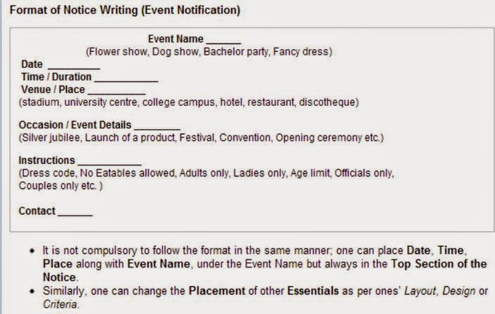 STARS OF PIS AHMEDABAD STD VII: ENGLISH NOTICE-examples of various ...