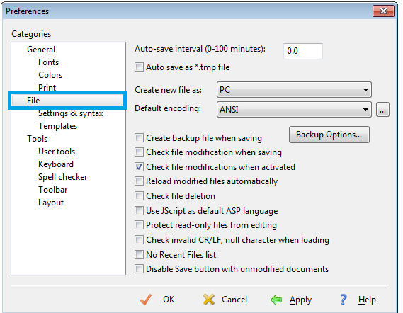 Net lo Java: Working with EditPlus Software
