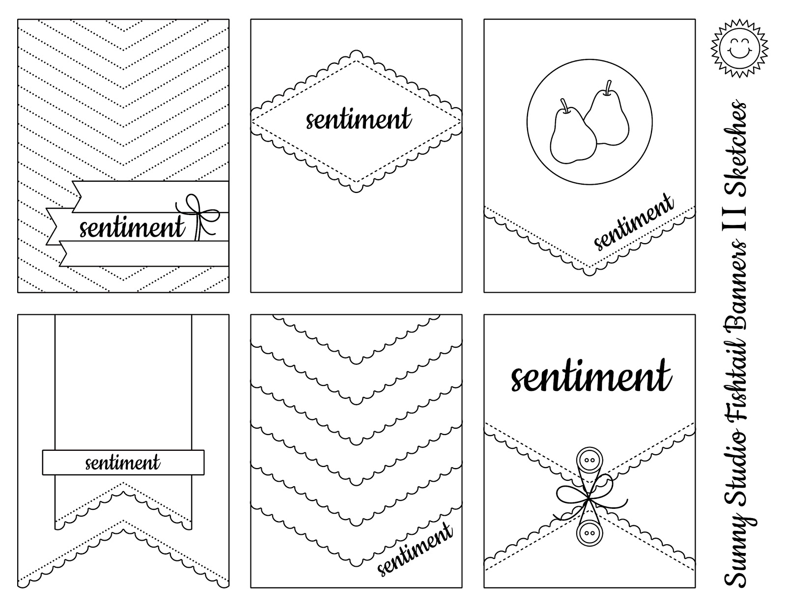 Sunny Studio: Fishtail Banner Die Challenge: Share Your Projects with Us