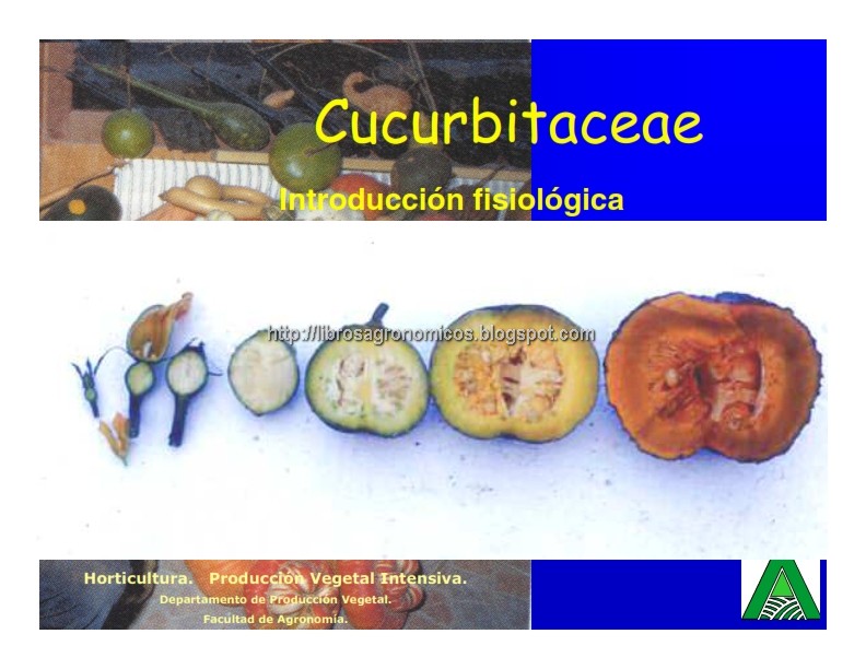 Cucurbitaceae. Introducción fisiológica - Libros Agronómicos