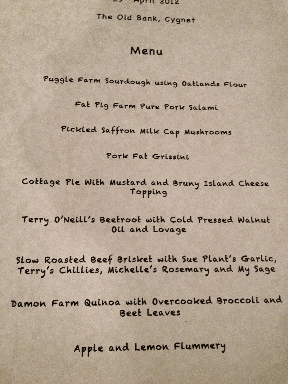 Huon View: April 2012