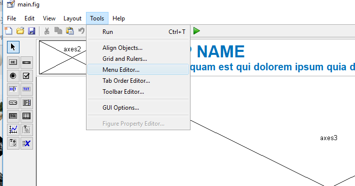MATLAB ILU INU IMU: Menu Editor Matlab