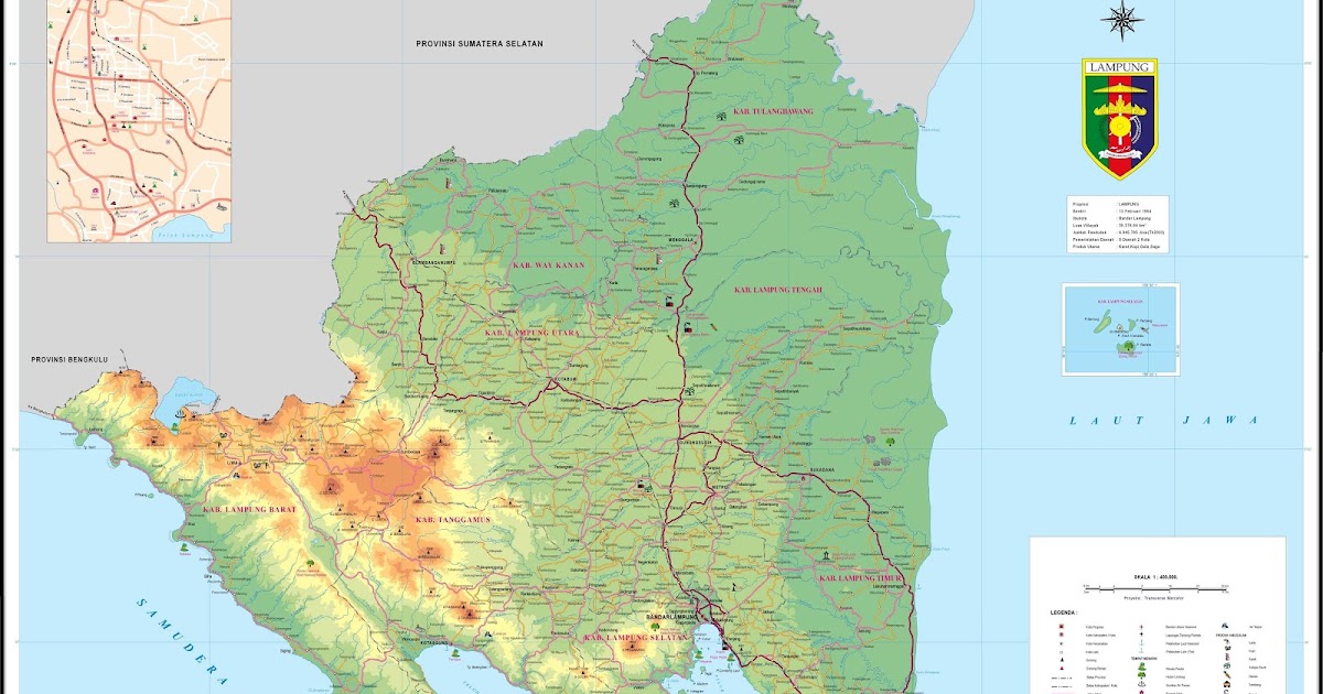 AMAZING INDONESIA: LAMPUNG PROVINCE MAP