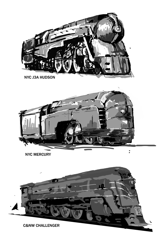Carl Matthew Edwards Art: 1930's Streamliner Locomotives
