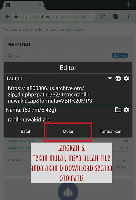 cara download file di Archive.org - Elinotes review