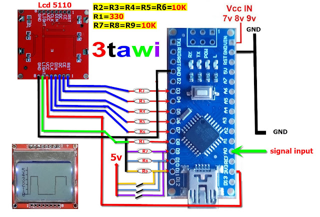 Great Projects: oscilloscope with arduino nano