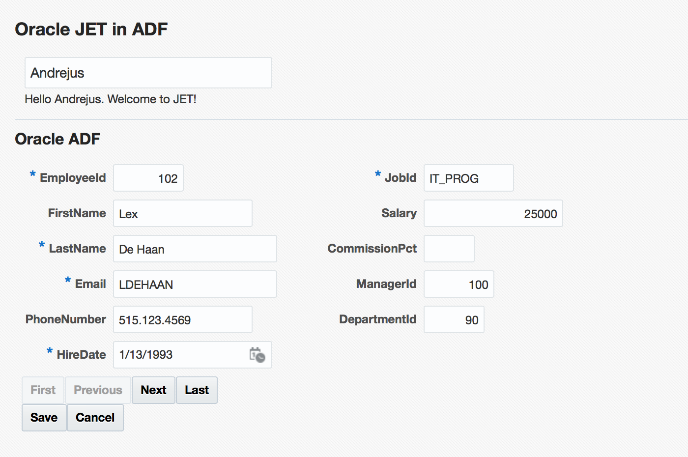 Andrej Baranovskij Blog: Oracle JET and ADF Faces Integration in ADF