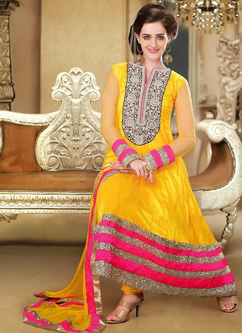 Indian Designers Churidar Suits Beautiful Dress 2013-14 - Beautiful ...