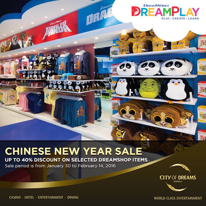 Manila Shopper: DreamShop at DreamPlay Chinese New Year SALE 2016