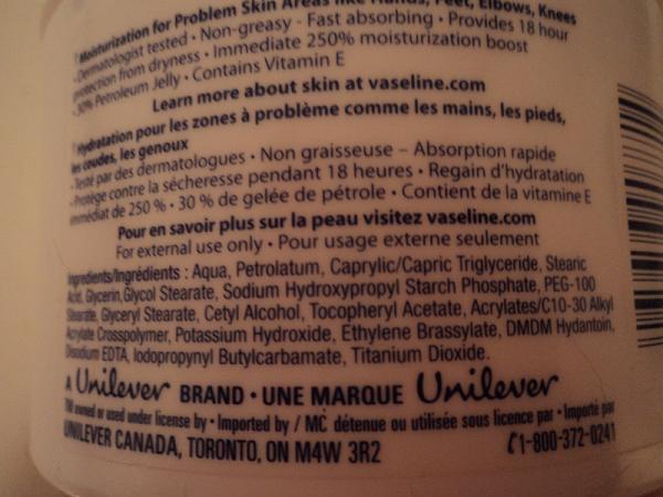 Strictly Skincare: Vaseline Problem Skin Therapy Cream