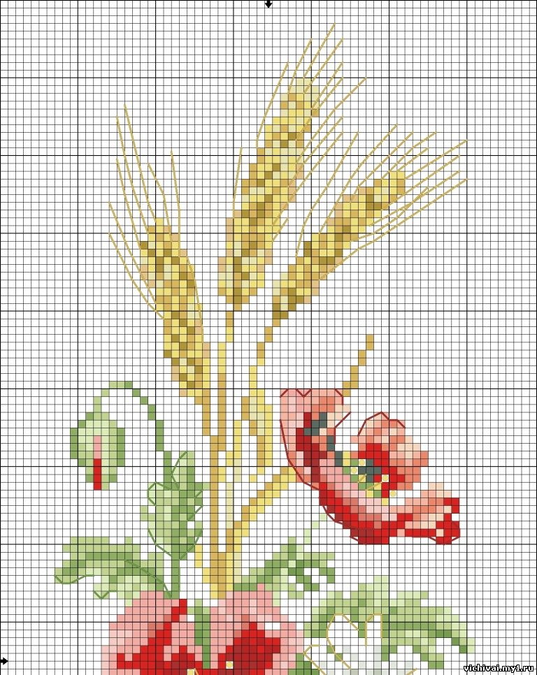 Χειροτεχνήματα: σχέδια με στάχυα και ψωμιά για κέντημα / wheat and bread cross stitch patterns