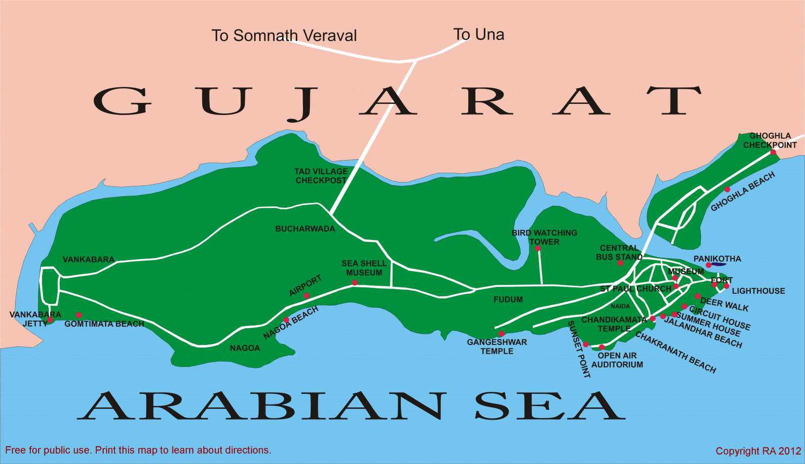 Experiencing Diu: Map