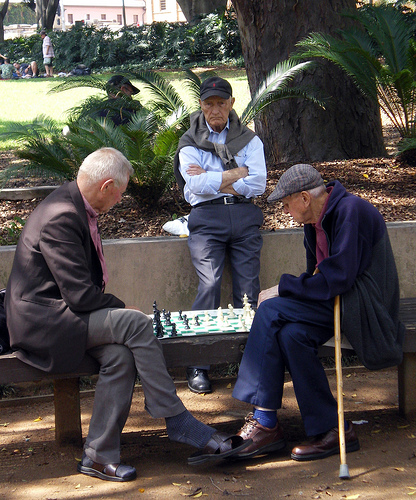 The Raving Queen: "....And The Old Men Playing Checkers, By The Trees