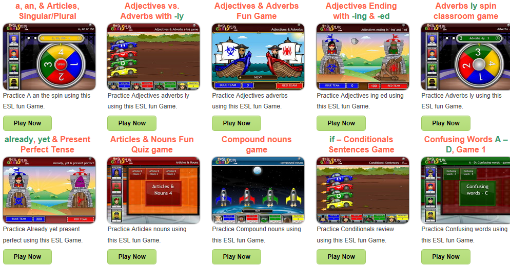 An English Adventure: Educational Games in English - Intermediate and ...