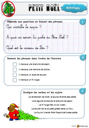 La classe de Sanléane: Petit Noël - lecture CE1