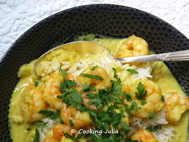 COOKING JULIA : CREVETTES AUX ÉPICES DOUCES ET LAIT DE COCO