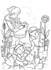 universul copiilor: Imagini de colorat gradinar