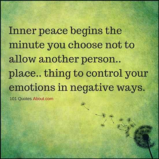 Inner peace begins the minute you choose not to allow - Inner Peace ...