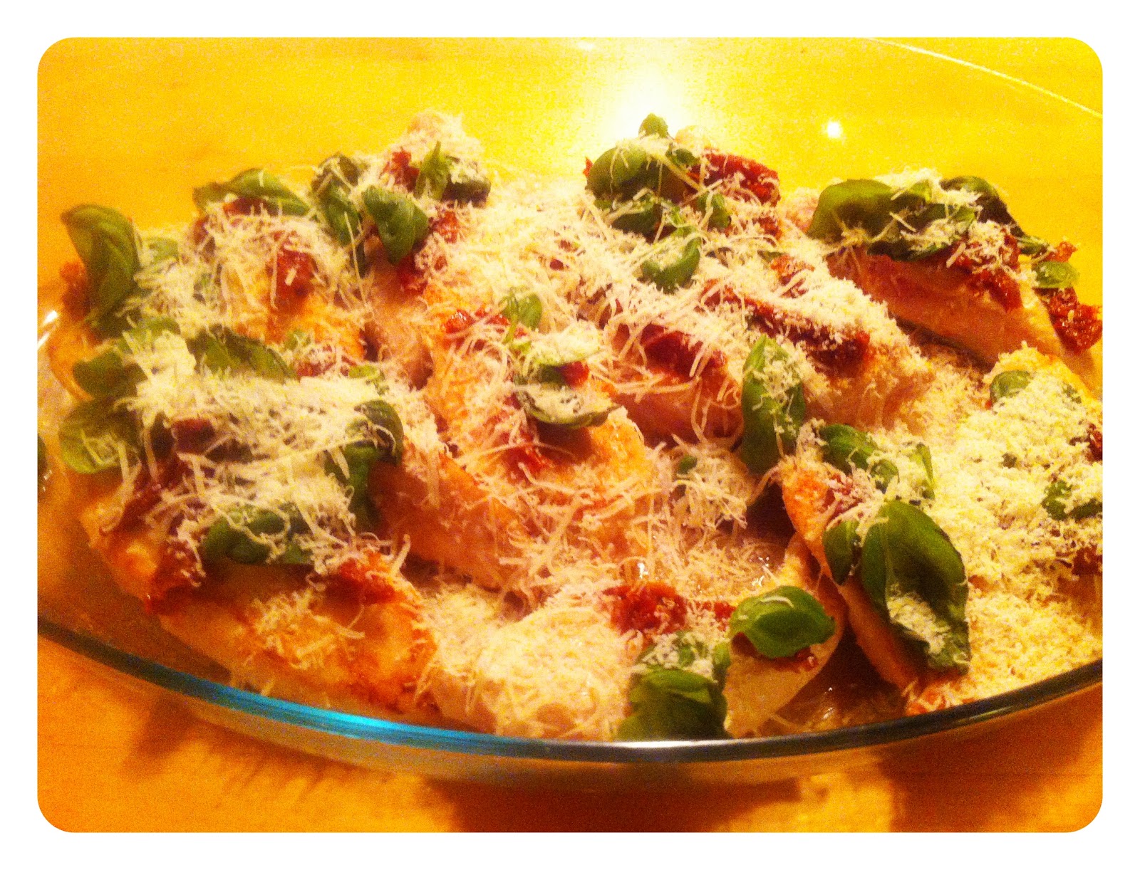 Kyckling med parmesan och soltorkade tomater – recept.pixelsara.com