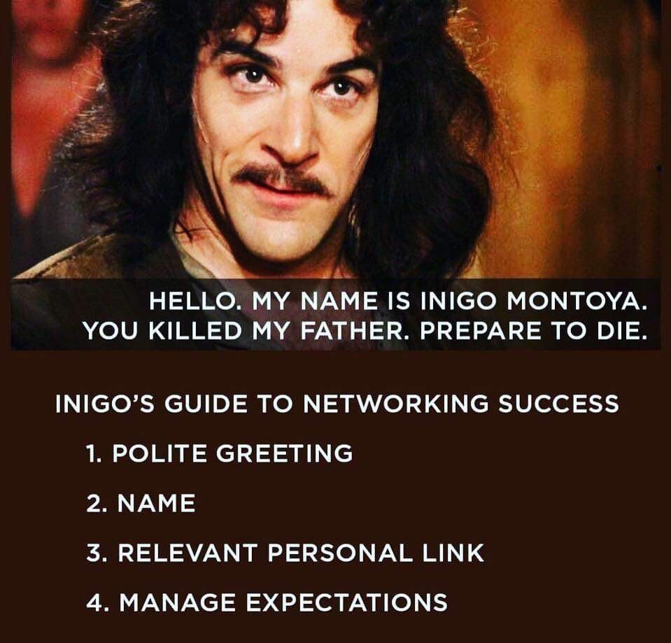 Thinking Pink: How to Network by Inigo Montoya