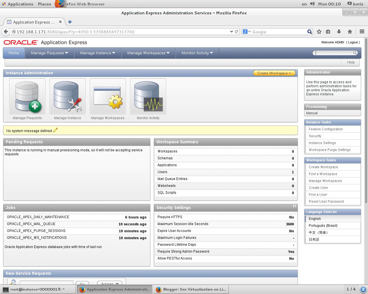Xen Virtualization On Linux And Solaris Running Oracle Xe 11gr2 In Nova Docker Container On