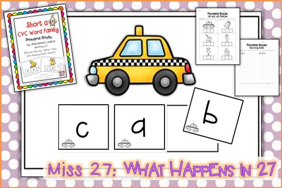 What Happens in 27...: Elkonin Boxes for CVC Families