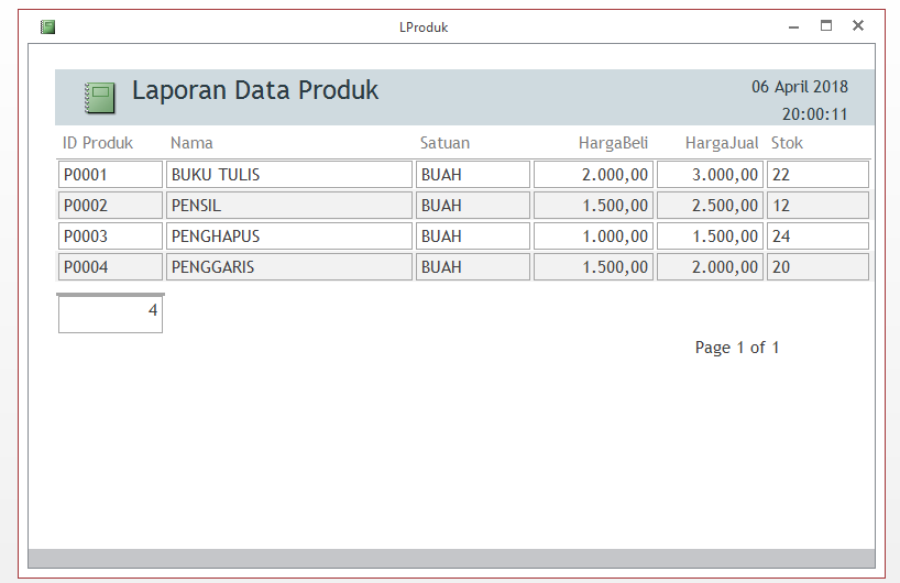 Aplikasi Input Stok Barang