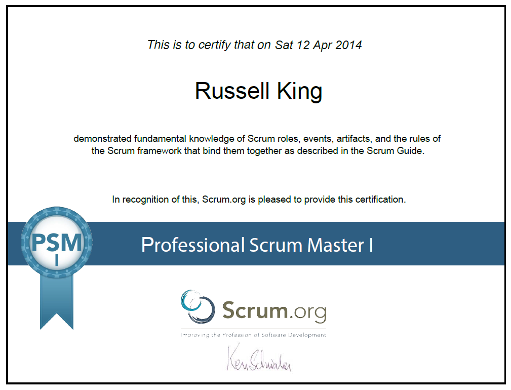 Manageable Bytes: Just passed the Professional Scrum Master (PSM1 ...