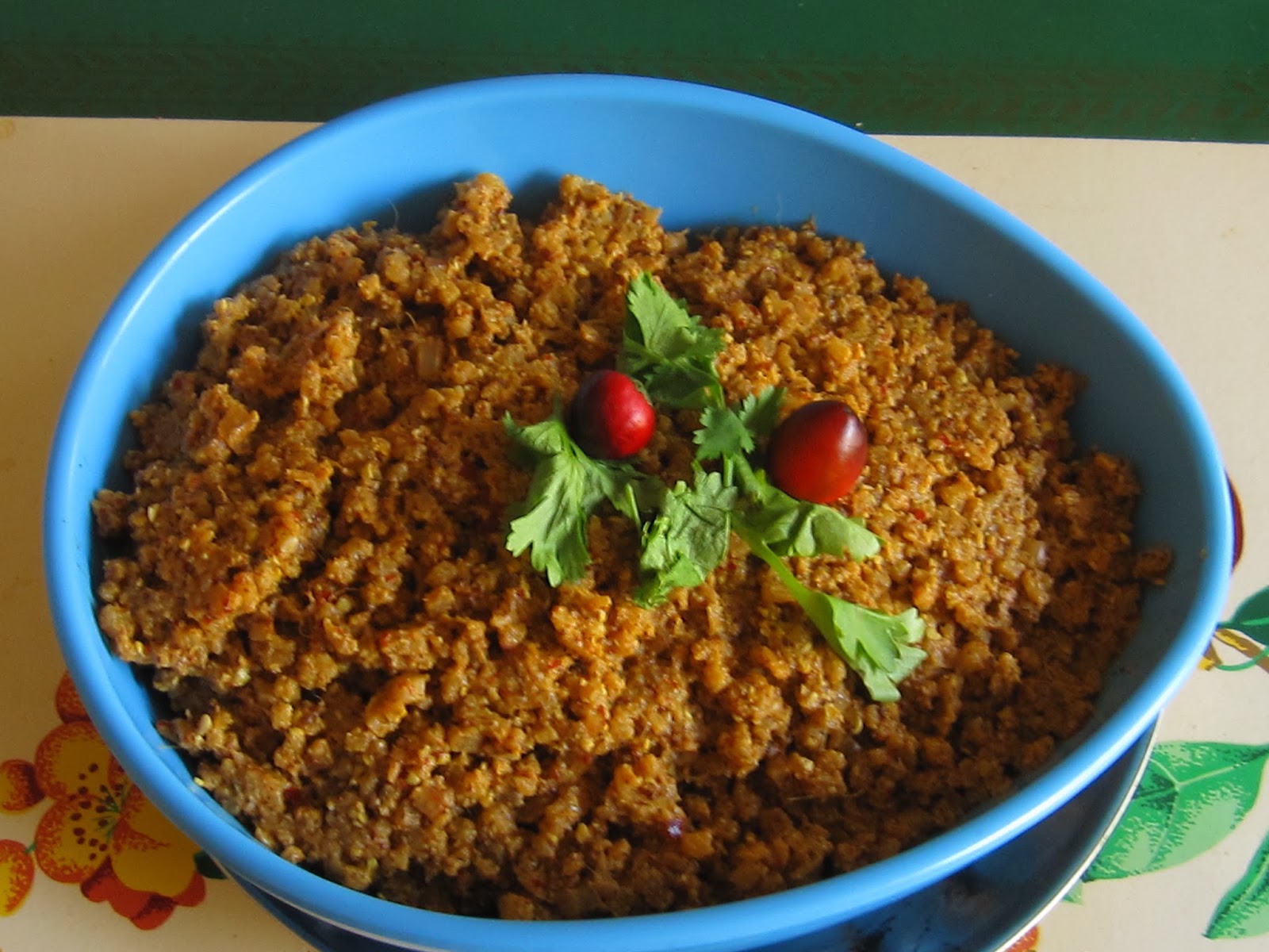 Sita's Ruchulu: Arati doota/davva pacchadi (Banana stem chutney)