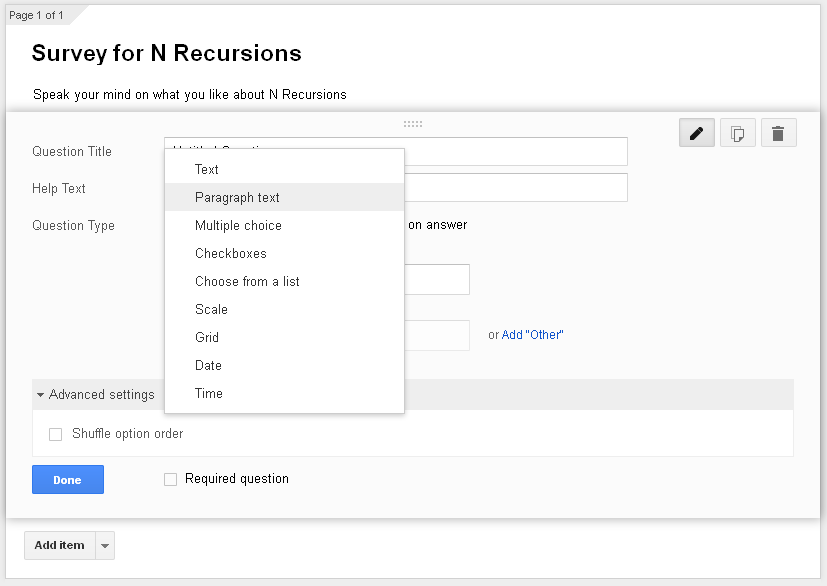 N Recursions: September 2014
