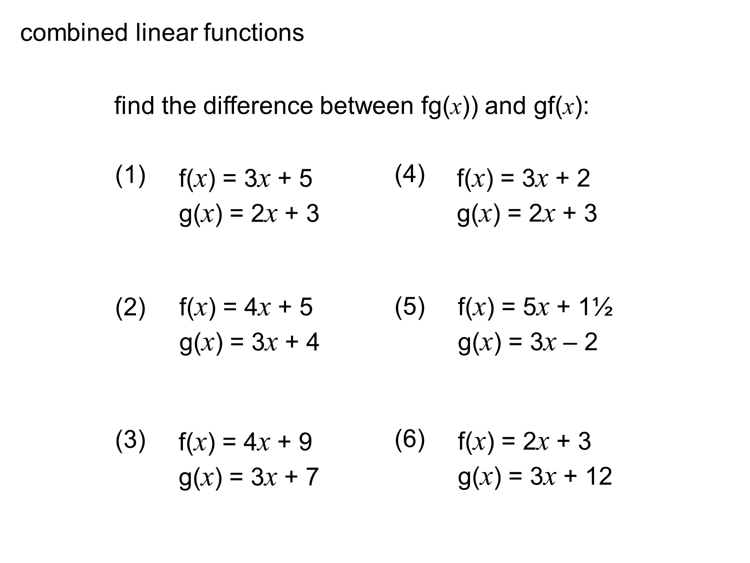 Median Don Steward Mathematics Teaching Difference Between Combined Functions