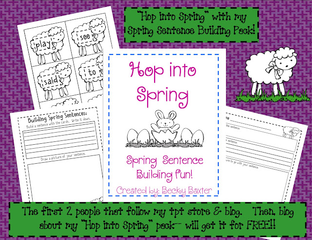 Teaching, Learning, & Loving: Hop into Spring with Sentence Building!