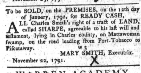 MUDD: FROM MARYLAND TO LOUISIANA: JOSHUA MUDD (circa 1747 - 1813)