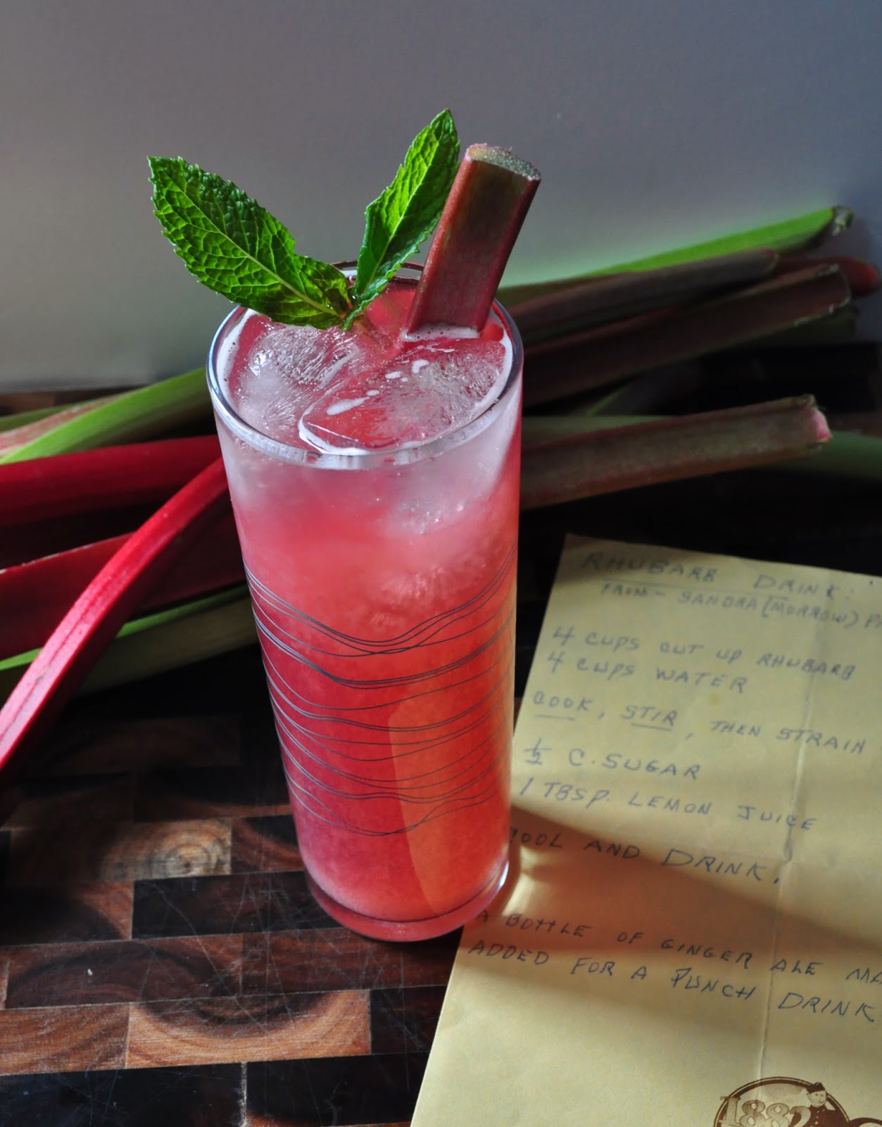 My Tiny Oven: Friday Summer Cocktail – Grandma Clarke’s Rhubarb Drink