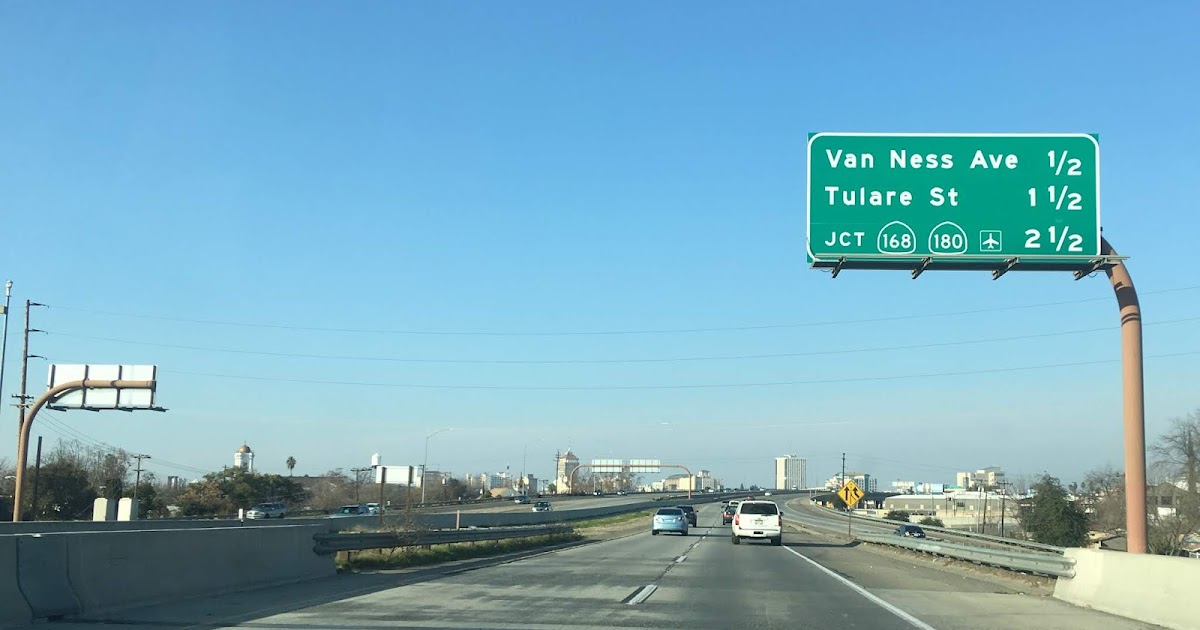 California State Route 41; CA 46 north to CA 180/168